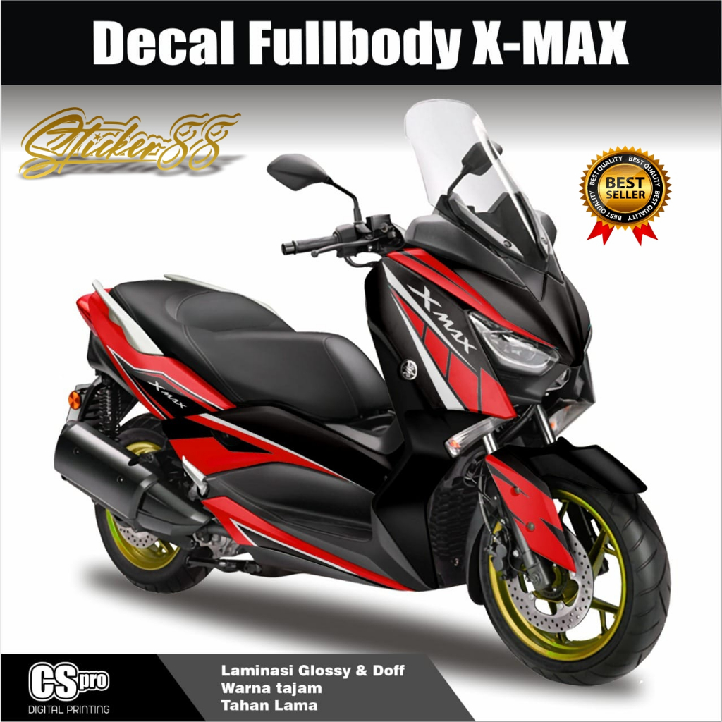 Jual Decal XMAX 250 Full Body / Dekal XMAX 250 Grafis Simple / Stiker ...