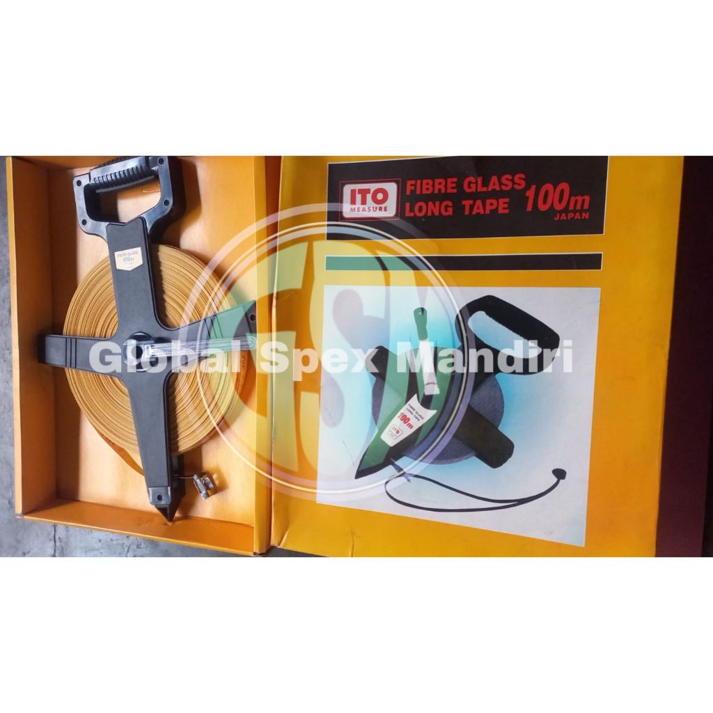 Jual METERAN FIBER GLASS LONG TAPE METERAN ROL GULUNG TANAH 100 METER ...