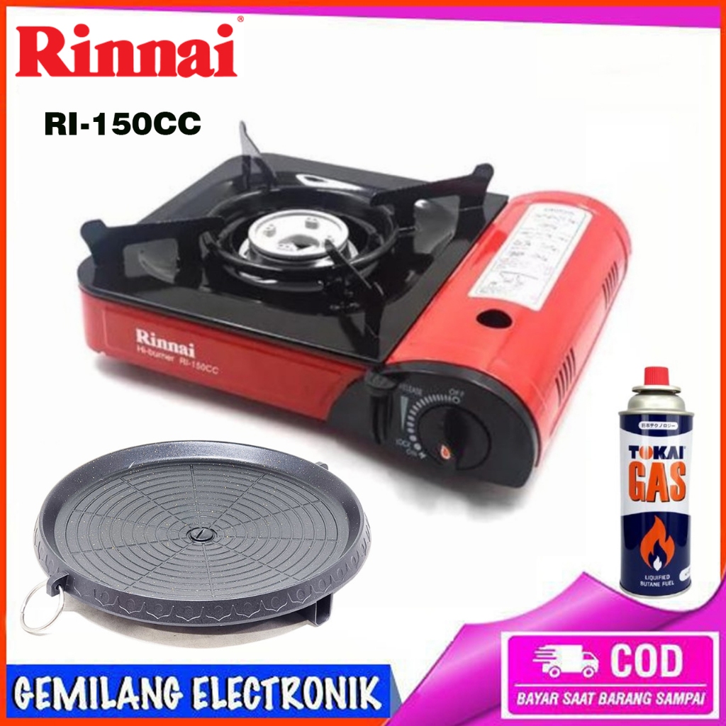 Jual Paket BBQ Set Kompor Portable RINNAI 150CC+Bulgogi Bulat+Gas ...