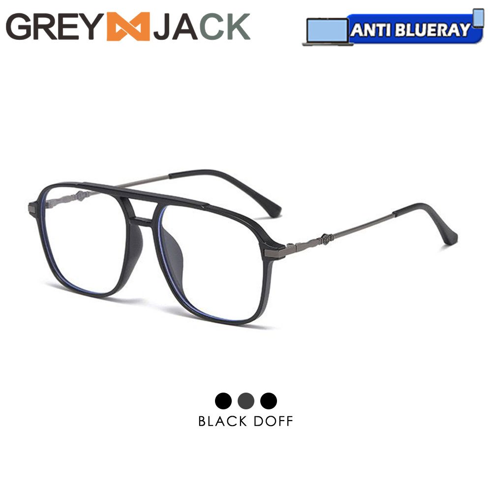Jual Grey Jack Kacamata Antiradiasi Blueray Model Aviator Kotak Ringan ...