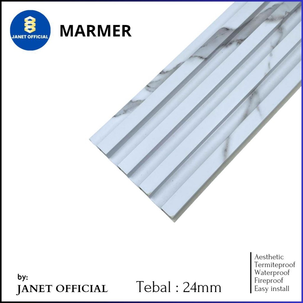 Jual WPC Wallpanel MARMER 3 meter 300cm x 2.4cm | pvc Wall panel Wood ...