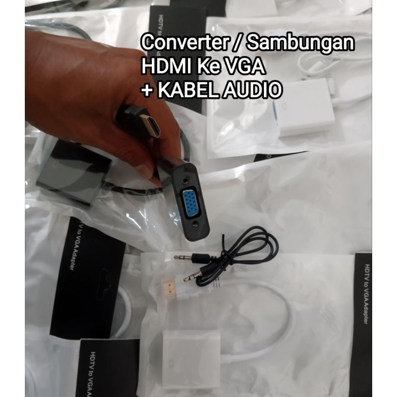Jual CONVERTER KONEKTOR HDTV TO VGA HDMI TO VGA DARI LAPTOP KE ...