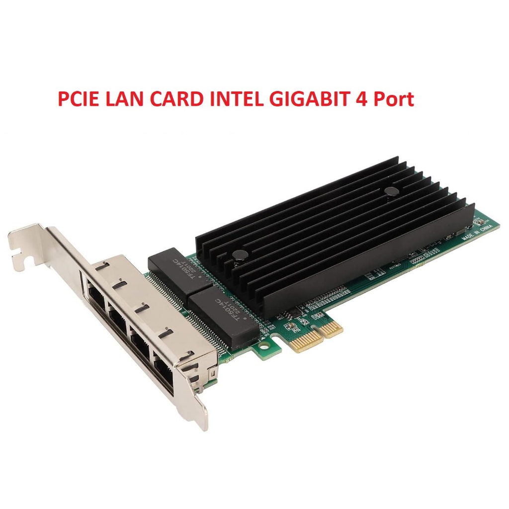 Jual PCIE LAN Card 4 Port Gigabit Intel Lan Card Server Ethernet Quad ...