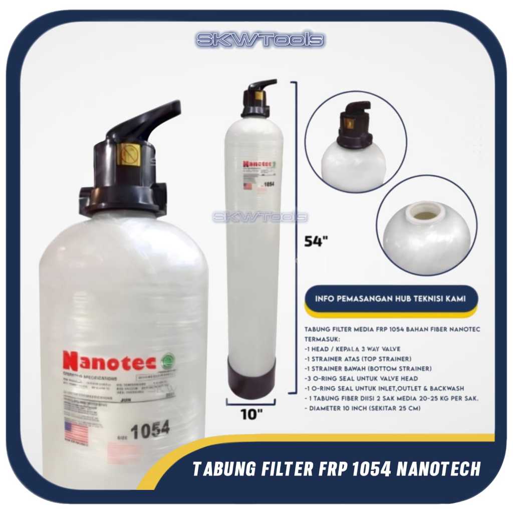 Jual Tabung Filter FRP 1054 Fiber Nanotec Filter Air / Sedimen / Cartridge | Shopee Indonesia