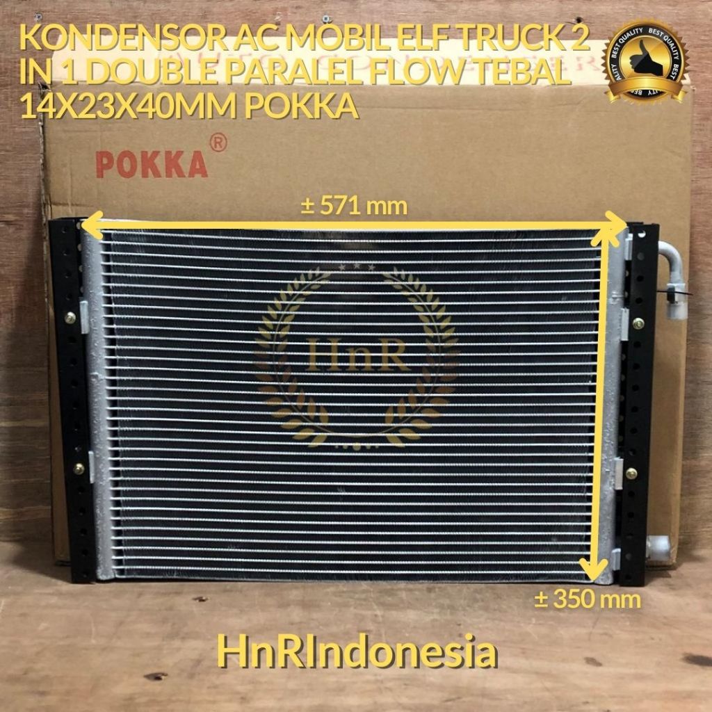 Jual Kondensor AC Mobil Elf Truk 2 In 1 Double Paralel Flow 14x23x40mm ...