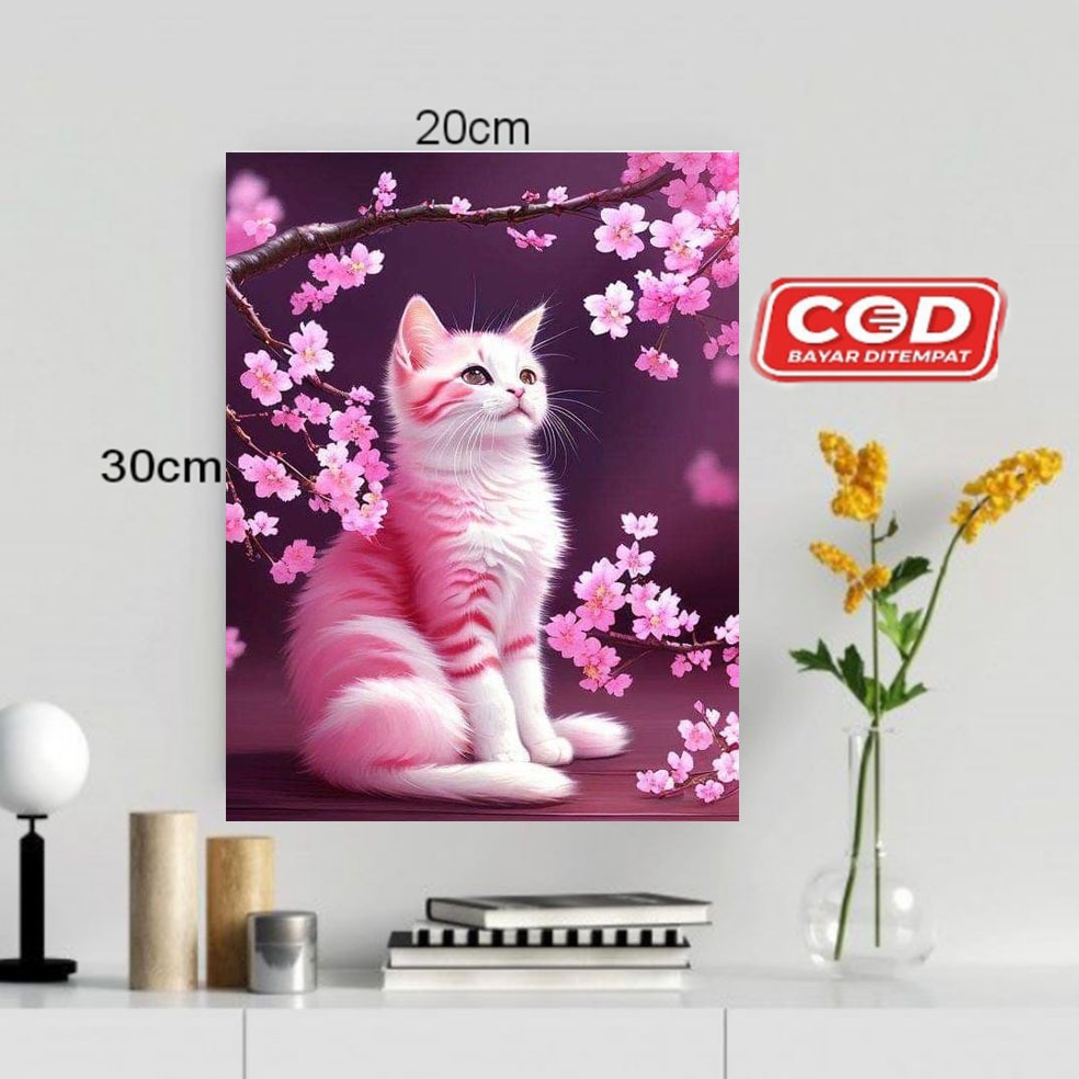 Jual HIASAN DINDING TEMA GAMBAR KUCING/POSTER KAYU GAMBAR KUCING/POSTER ...