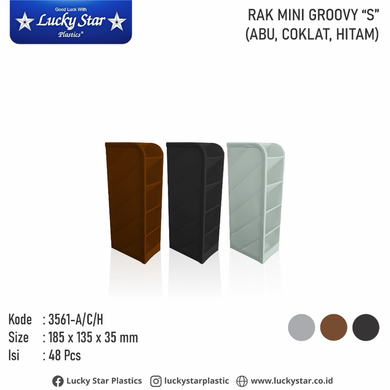 Jual Rak mini lucky star Groovy S ( 3561-A/C/H ) | Shopee Indonesia
