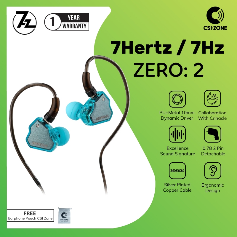 Jual 7Hz x Crinacle Zero 2 Hi-Fi Dynamic Driver In Ear Monitor IEM ...
