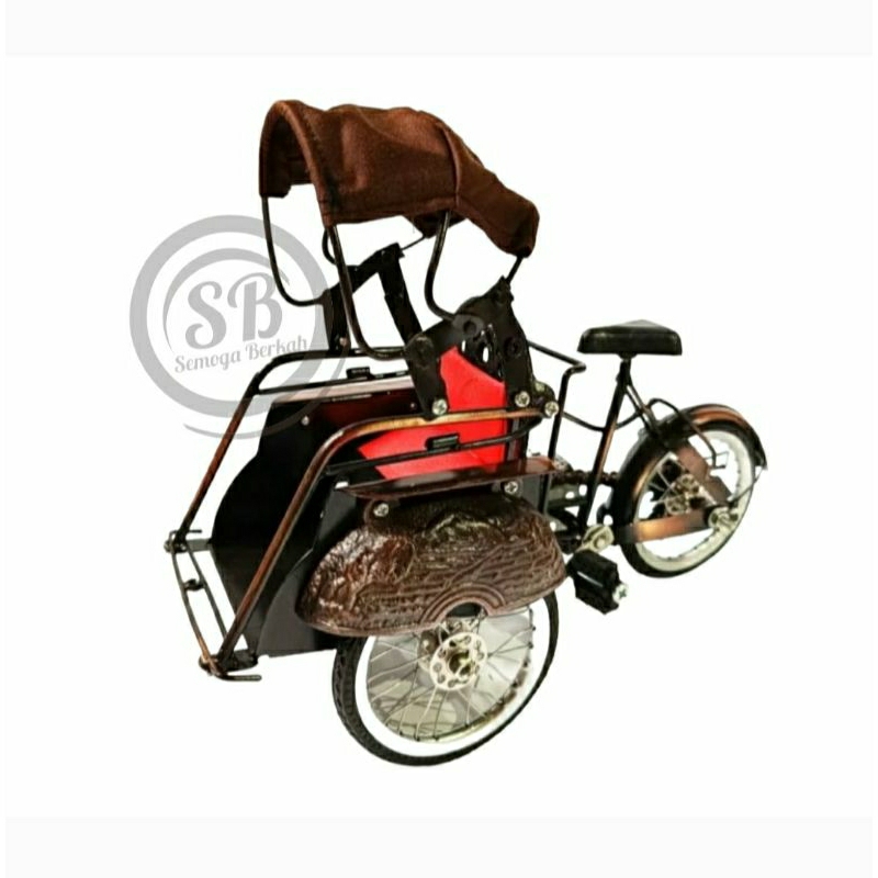 Jual Miniatur Becak Jawa, Becak Mini, Becak Tradisional | Shopee Indonesia