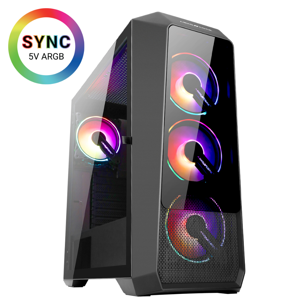 Jual Casing ABKONCORE Helios H300G - 300G SYNC White Fan RGB & Remote | Shopee Indonesia