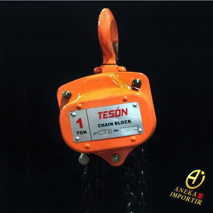 Jual Teson Chain Block 1 Ton x 5 Meter Takel Katrol Hoist Chainblock ...