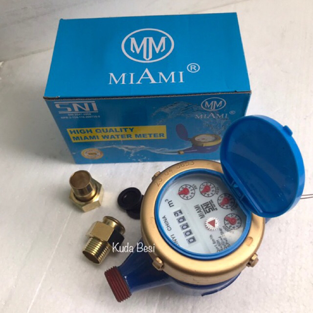 Jual MIAMI Water Meter / Meteran Air Besi SNI | Shopee Indonesia