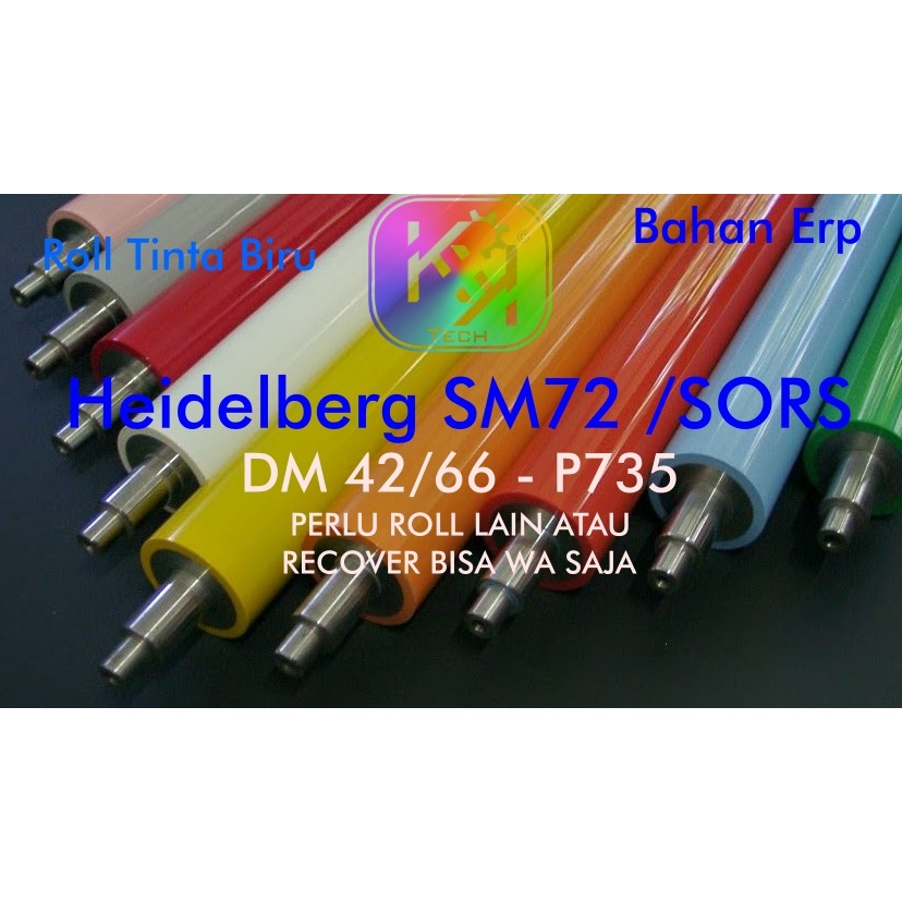 Jual Roller Tinta Heidelberg SM72 SORM New Mesin Offset Roll Biru | Shopee Indonesia