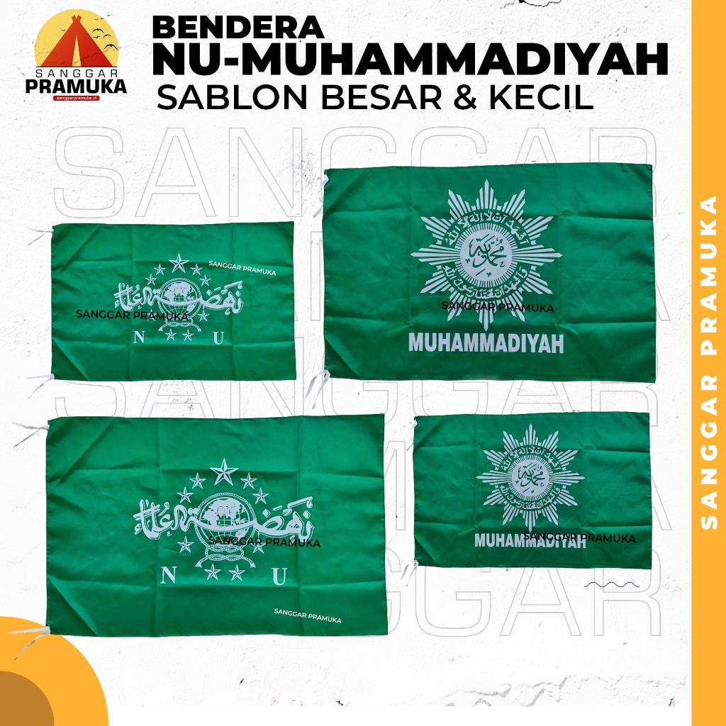 Jual Bendera Ormas / Bendera NU / Bendera Muhammadiyah / Bendera ...