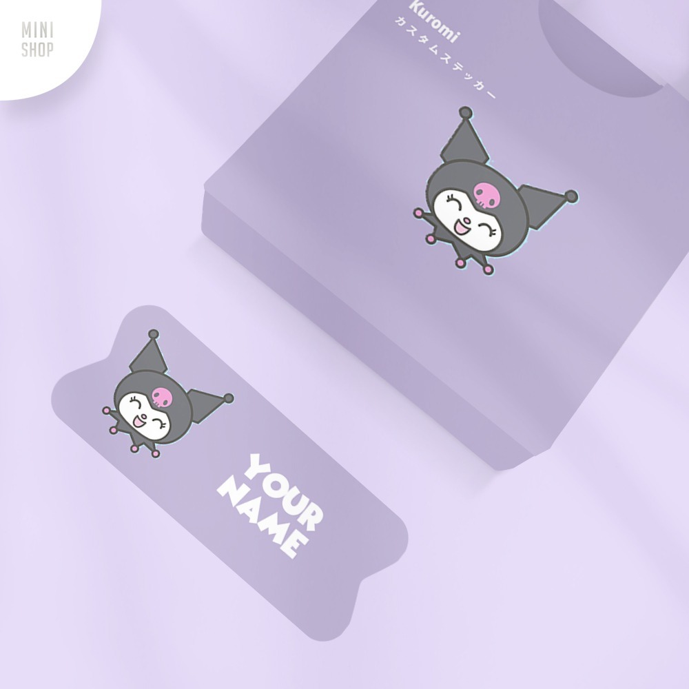 Jual Stiker Nama Custom Waterproof Sanrio Kuromi | Shopee Indonesia