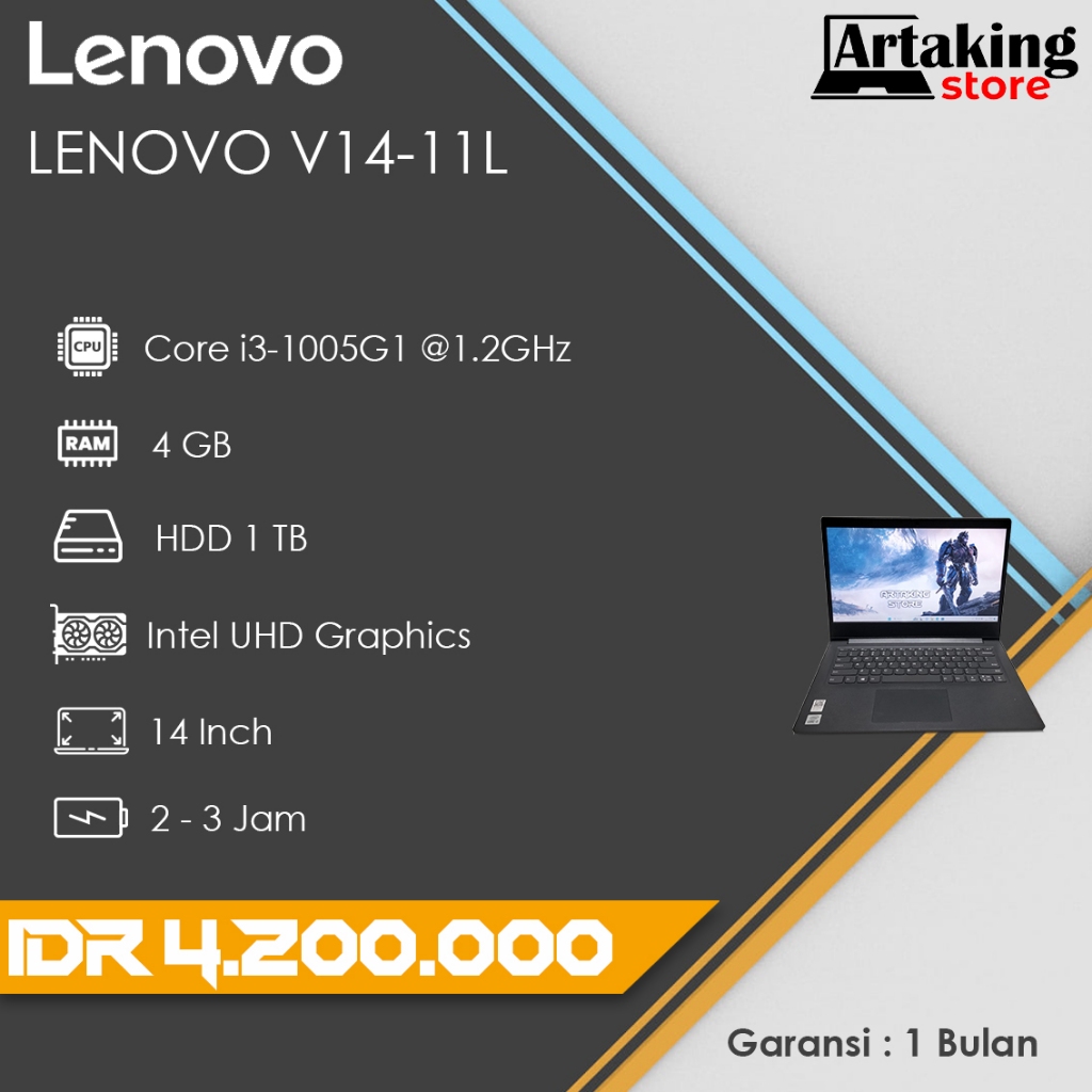 Jual Laptop Lenovo V14 - 11L - Core i3 - Gen 10 th | Shopee Indonesia