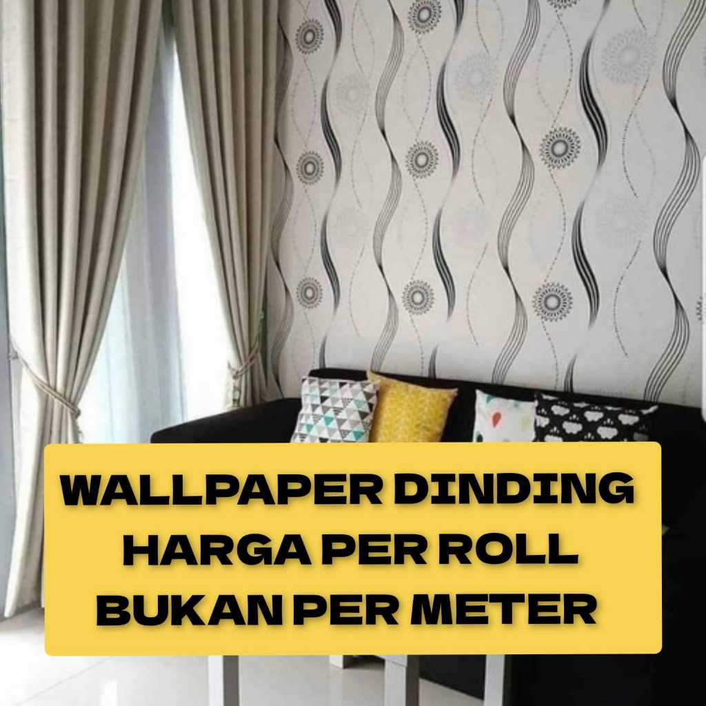 Jual Wallpaper Sticker Dinding HITAM PUTIH CAKRA WPS031GD Walpaper ...