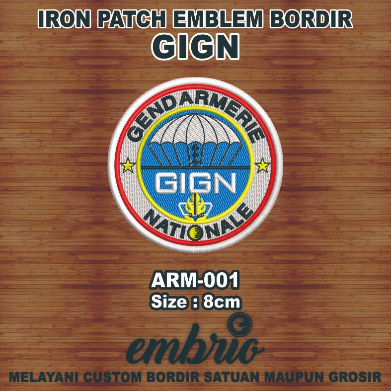 Jual ARM-001 Patch GIGN Gendarmerie Nationale Pasukan Nasional Perancis ...