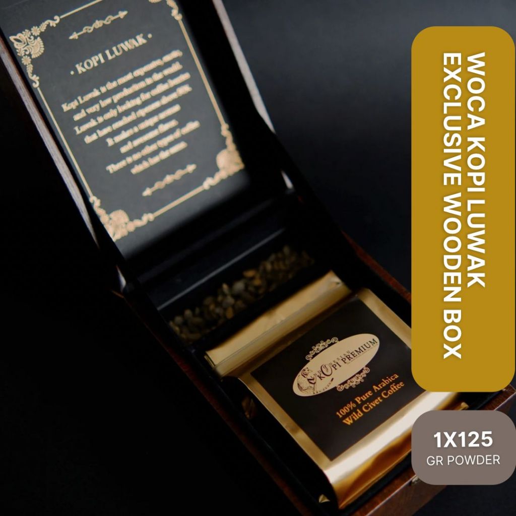 Jual Indonesia Kopi Luwak Exclusive Wooden Box 125 gr Powder | Shopee ...