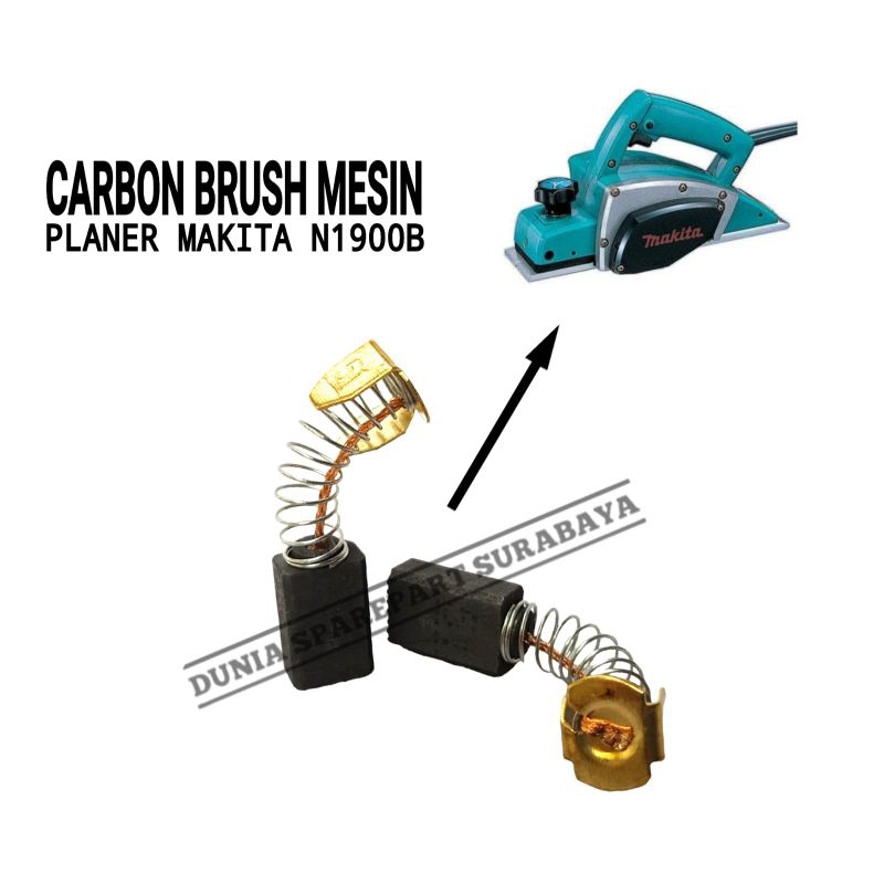 Jual CARBON BRUSH FOR MESIN PLANER MAKITA N1900B / BROSTEL MAKITA 1900 / BOSTEL COAL SERUT SUGU ...