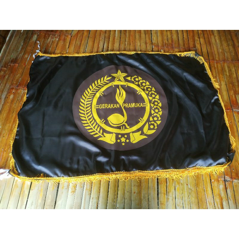 Jual Bendera GERAKAN PRAMUKA Bahan Satin Warna Kain Coklat Tua ...