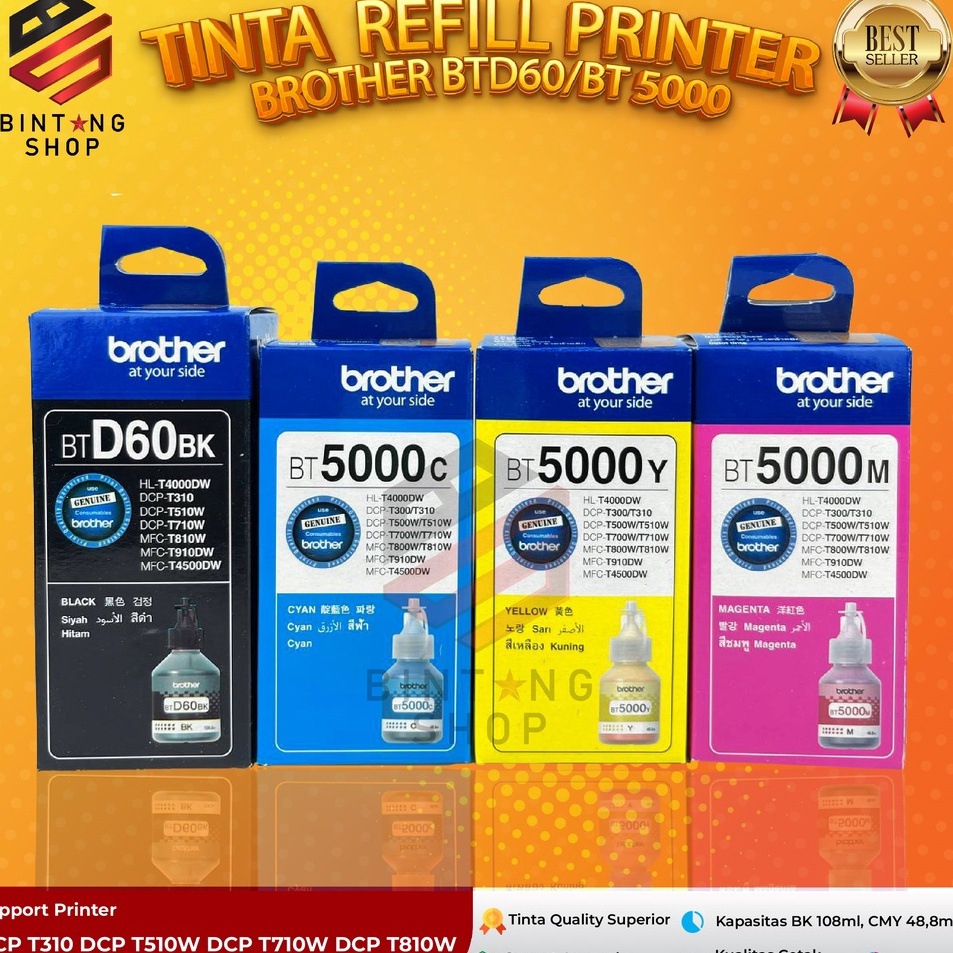 Jual Serba Murah Tinta Brother BTD60BK BT5000 Tipe Printer DCP T310 DCP T510W DCP T710W DCP ...