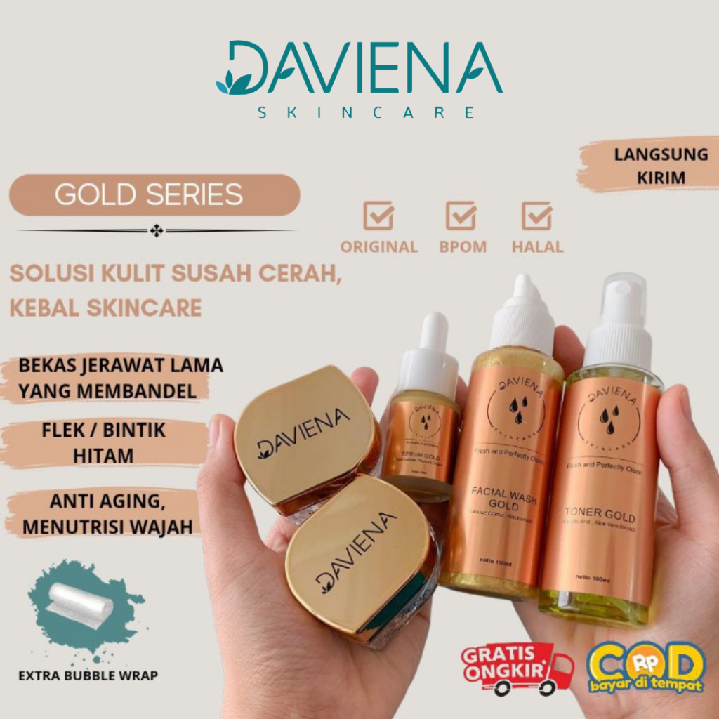 Jual DAVIENA SKINCARE GOLD SERIES UNTUK FLEK HITAM SUSAH PUTIH ...