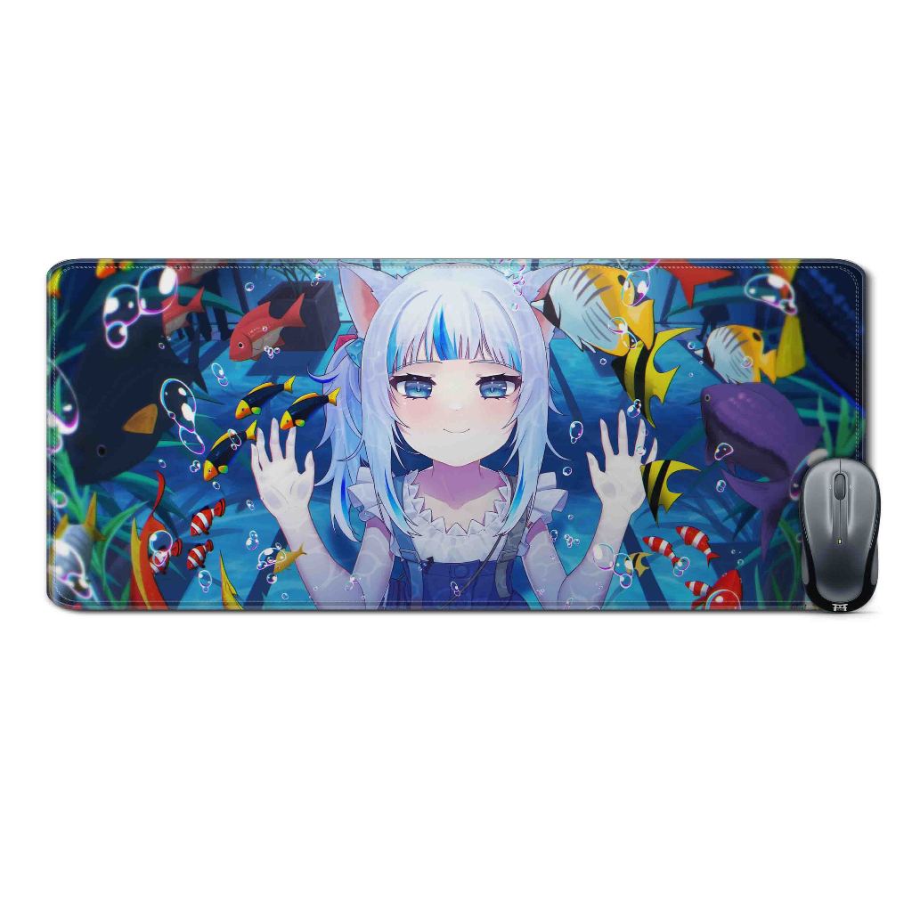 Jual Deskmat mousepad extended anime vtuber GAWR GURA COLORFUL OCEAN ...