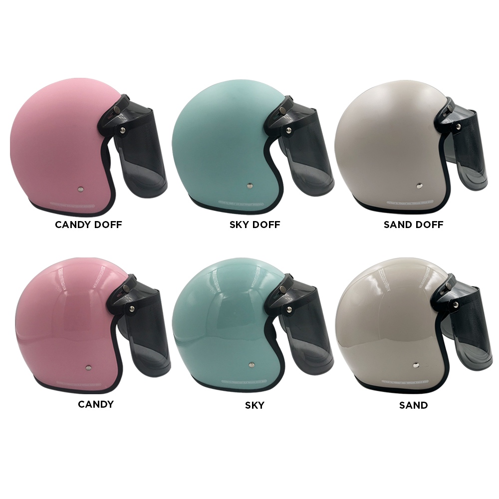 Jual Legacy Helm - Helm Bogo Dewasa Polos Warna Unik Lucu Retro SNI ...