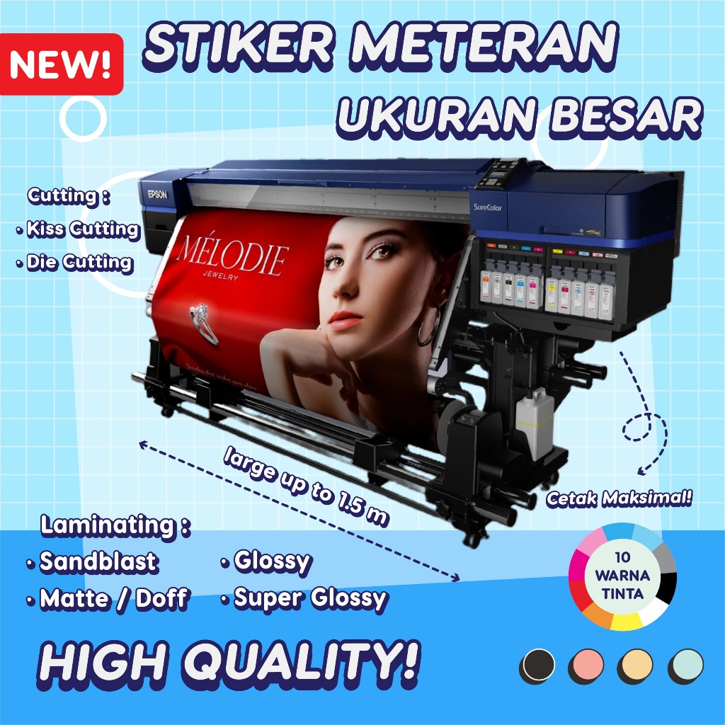 Jual Cetak Stiker Meteran Ukuran Besar Jumbo Etalase Custom Cutting ...