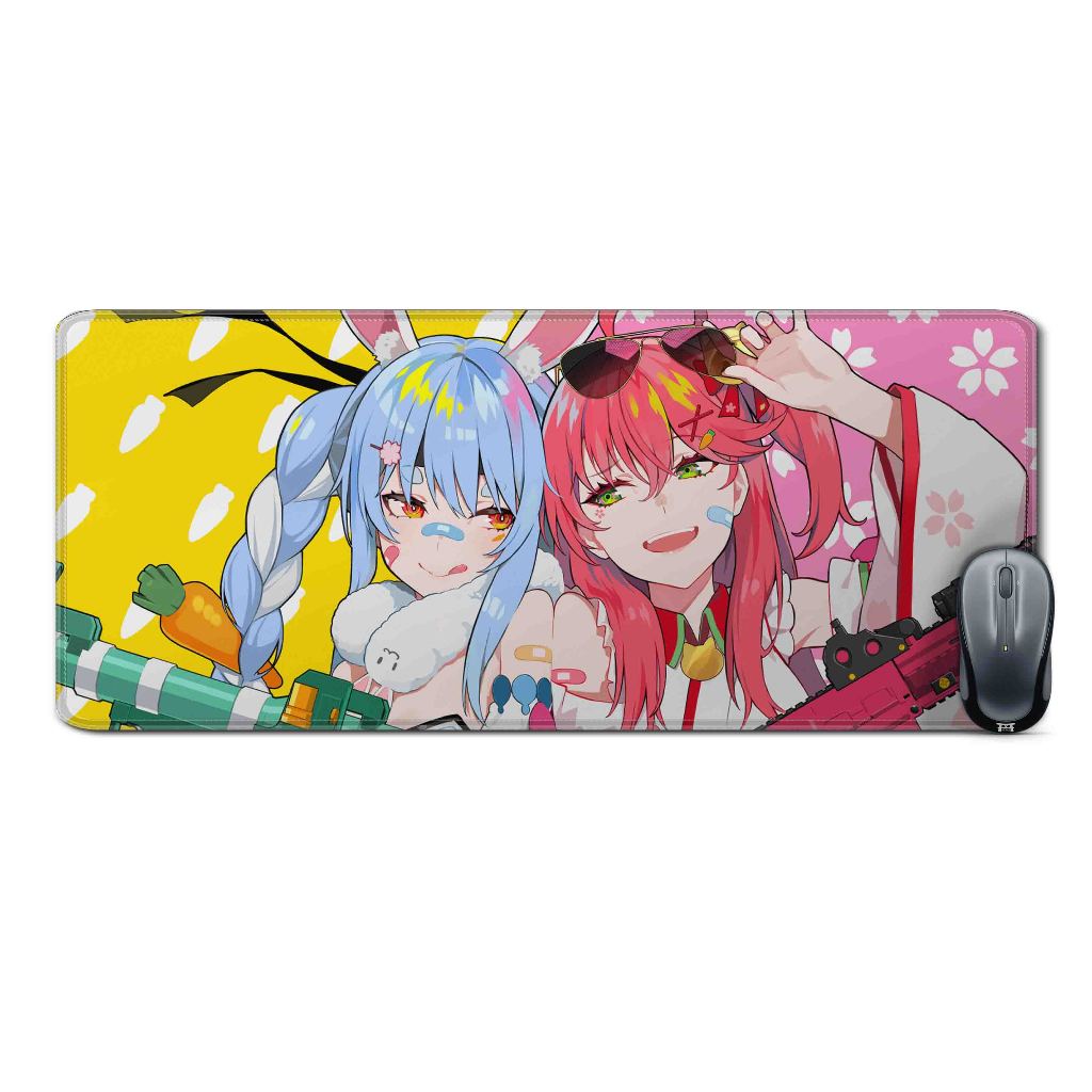 Jual Deskmat mousepad extended anime vtuber USADA PEKORA X SAKURA MIKO ...