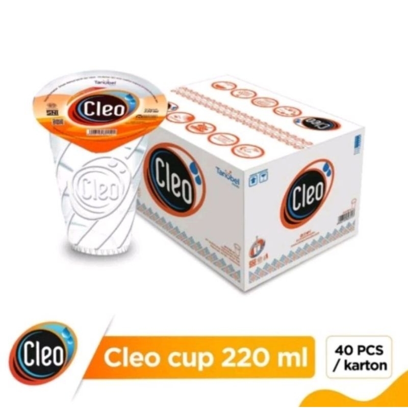 Jual CLEO cup 220ml (1 dus) | Shopee Indonesia