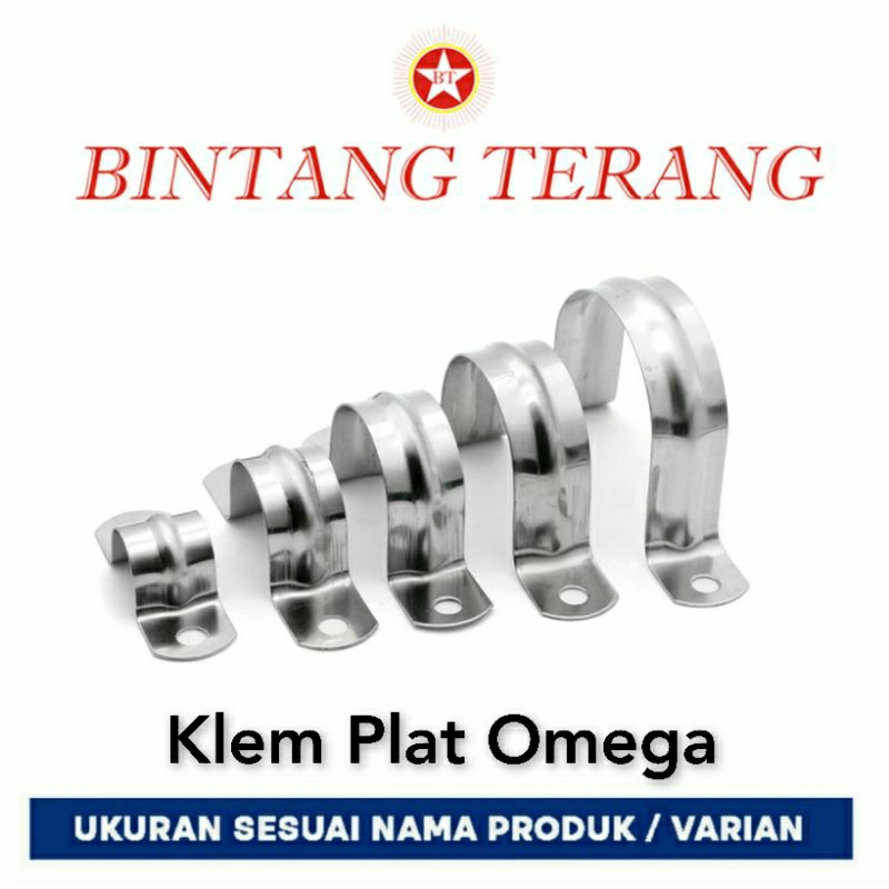 Jual Klem Omega 4" / Klem Plat Besi Tebal / Clamp Omega Galvanis / Klem ...
