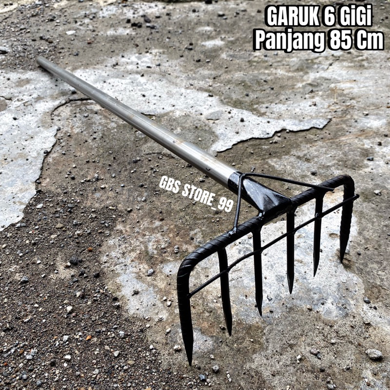 Jual Alat Garuk sampah gagang full besi 6 Gerigi- Garukan berkebun ...