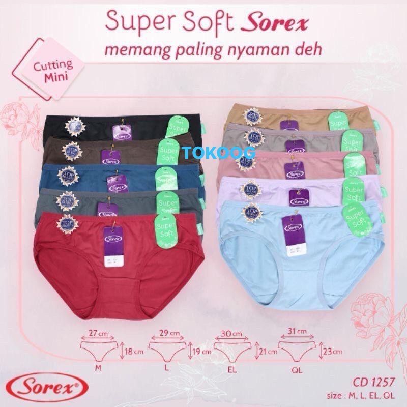 Jual Celana dalam / CD grosir asli sorex 1257 super soft mini M L EL QL | Shopee Indonesia