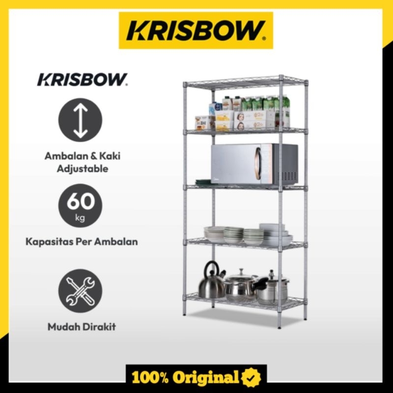 Jual Krisbow Rak Besi Serbaguna 5/4/3 Tingkat | Shopee Indonesia