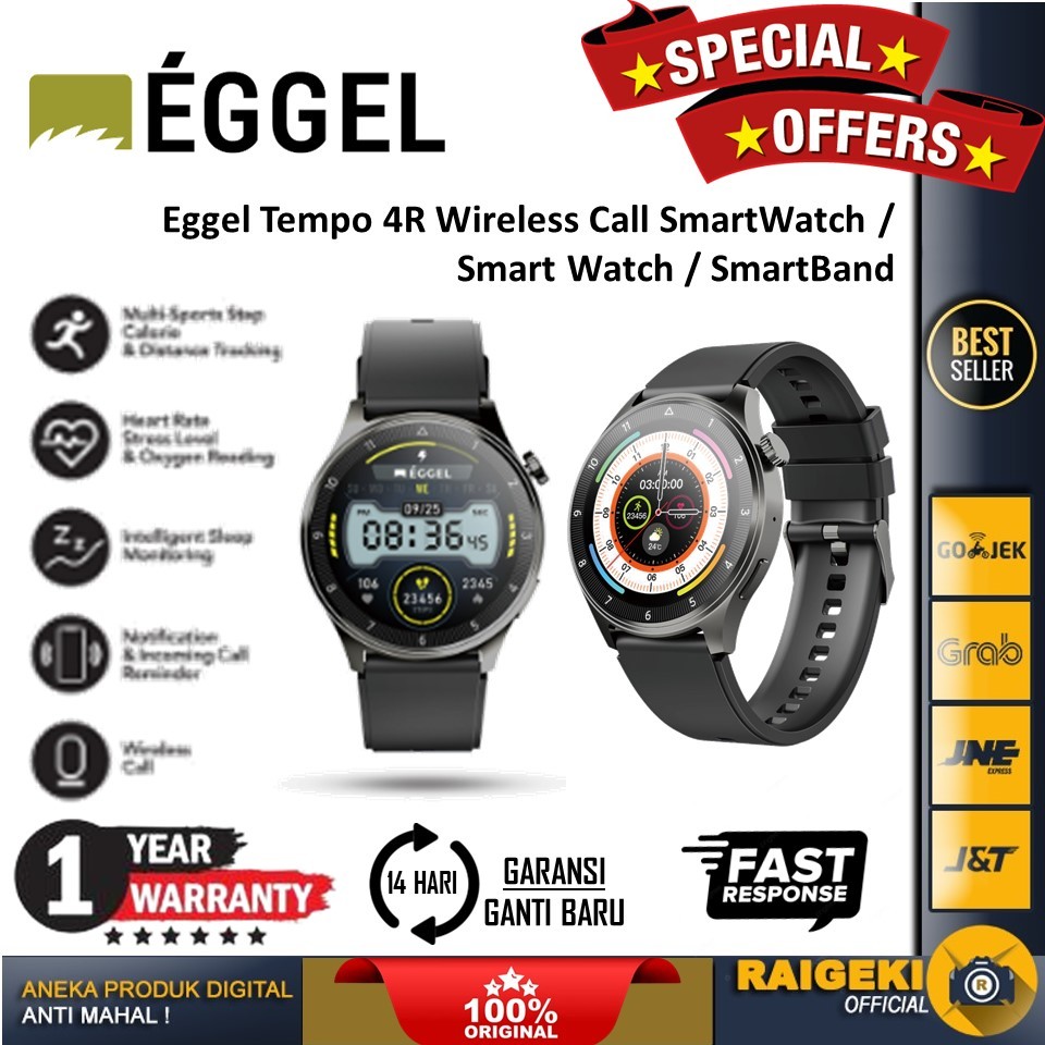 Jual Eggel Tempo 4R Wireless Call SmartWatch / Smart Watch / SmartBand ...