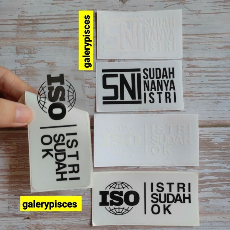 Jual stiker transparan motor dan helm sni iso isrti ok | Shopee Indonesia