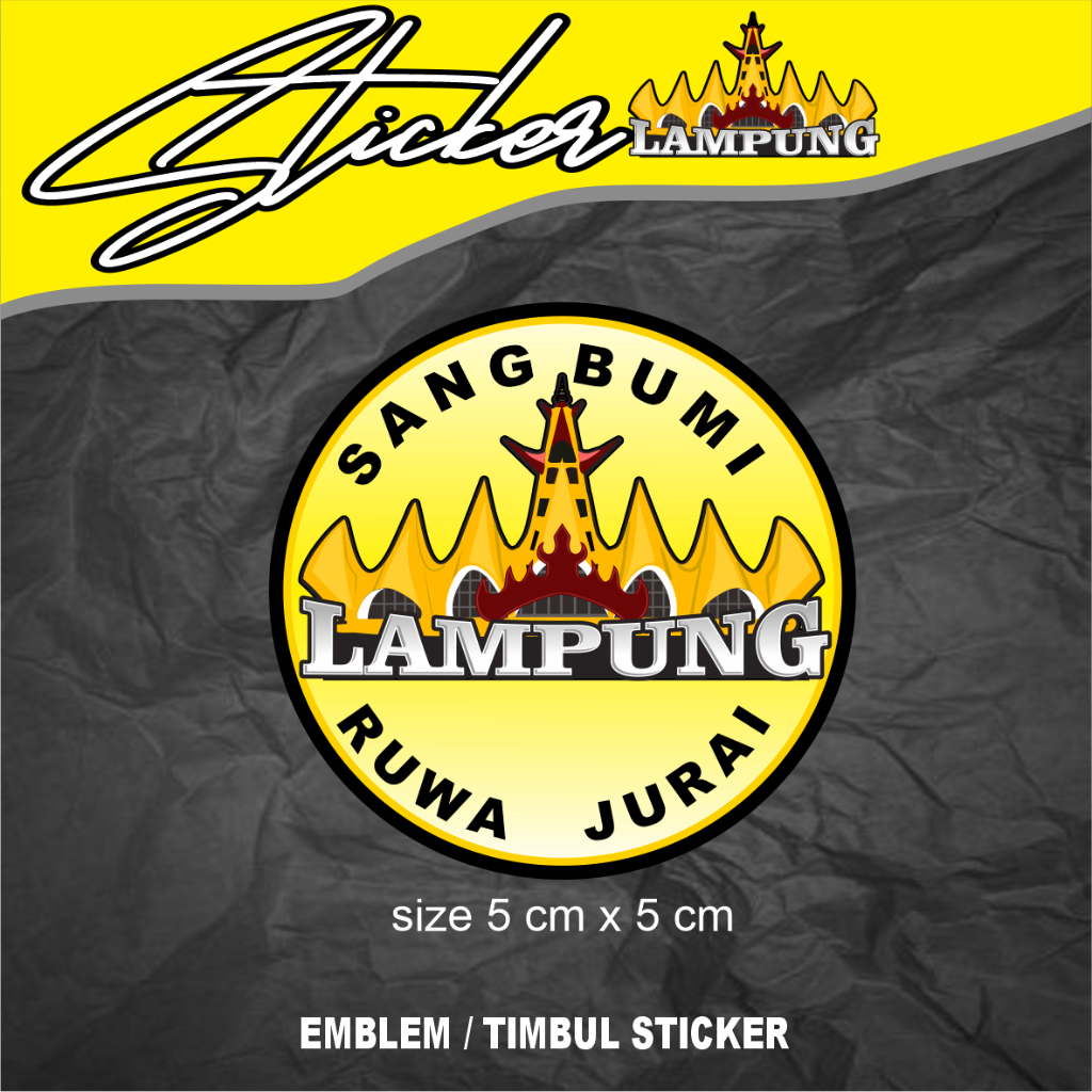 Jual STIKER SIGER LAMPUNG SANG BUMI RUWA JURAI BULAT STIKER LOGO ...