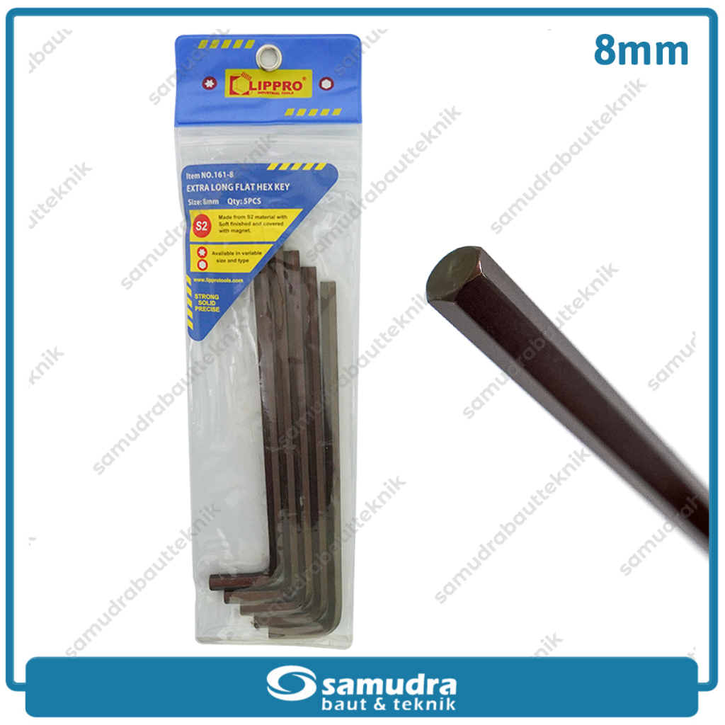 Jual Kunci L Panjang 8 mm Flat LIPPRO 161 Satuan Extra Long Hex Key ...