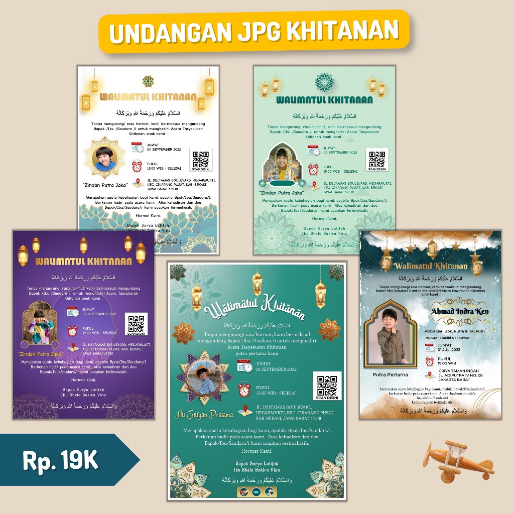 Jual UNDANGAN KHITANAN / KHITAN JPG BY INVITATION CENTER | Shopee Indonesia