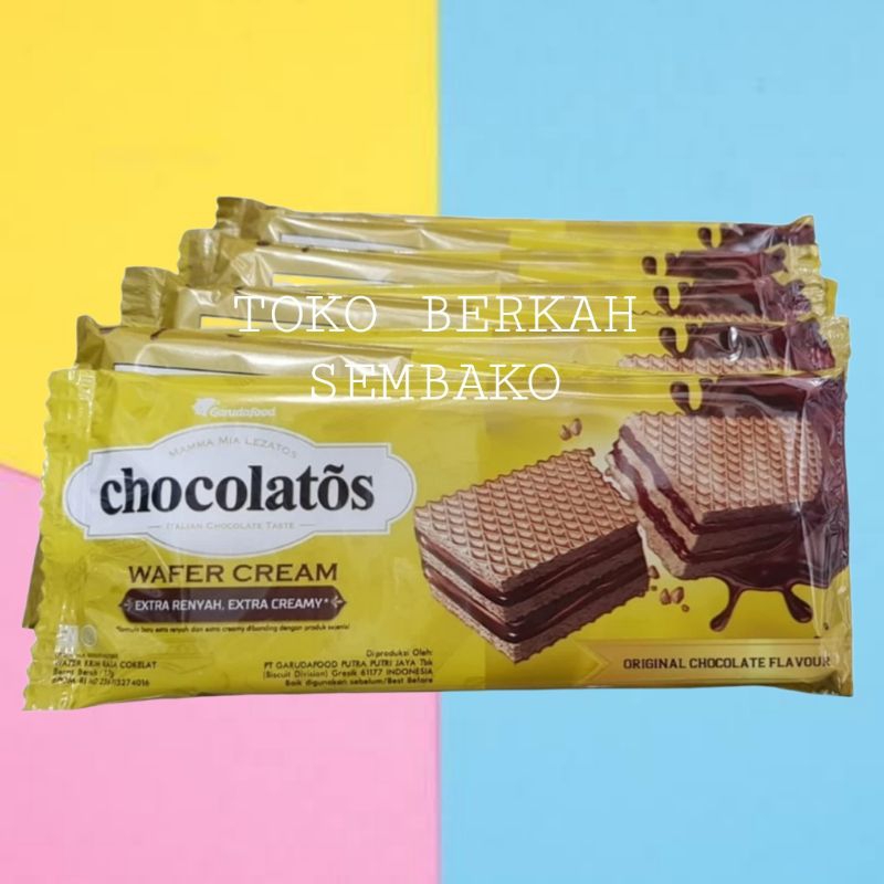 Jual CHOCOLATOS Wafer Cream Chocolate 17gr Isi 10pcs -1 PACK | Shopee ...