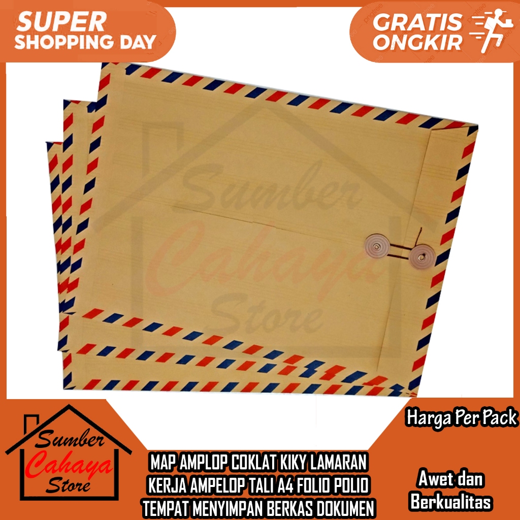 Jual AMPLOP TALI COKELAT AM 310 KIKY EXECUTIVE MAP COKLAT FOLIO DOUBEL ...