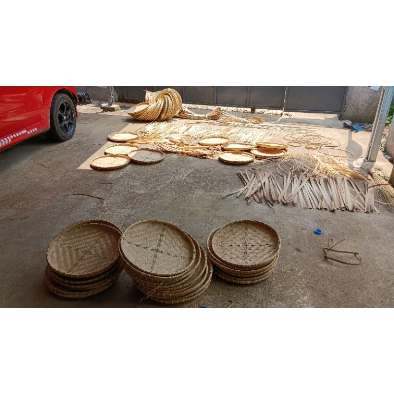 Jual tampah 45 cm tampah bambu baki piring bambu | Shopee Indonesia