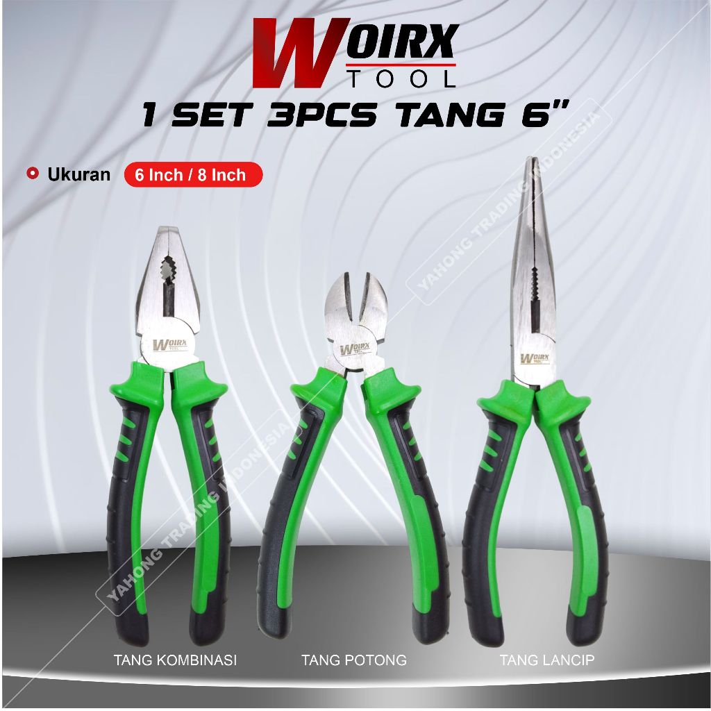Jual Tang 6" inch Tang Kombinasi Tang Potong Tang Lancip WOIRX TOOL | Shopee Indonesia