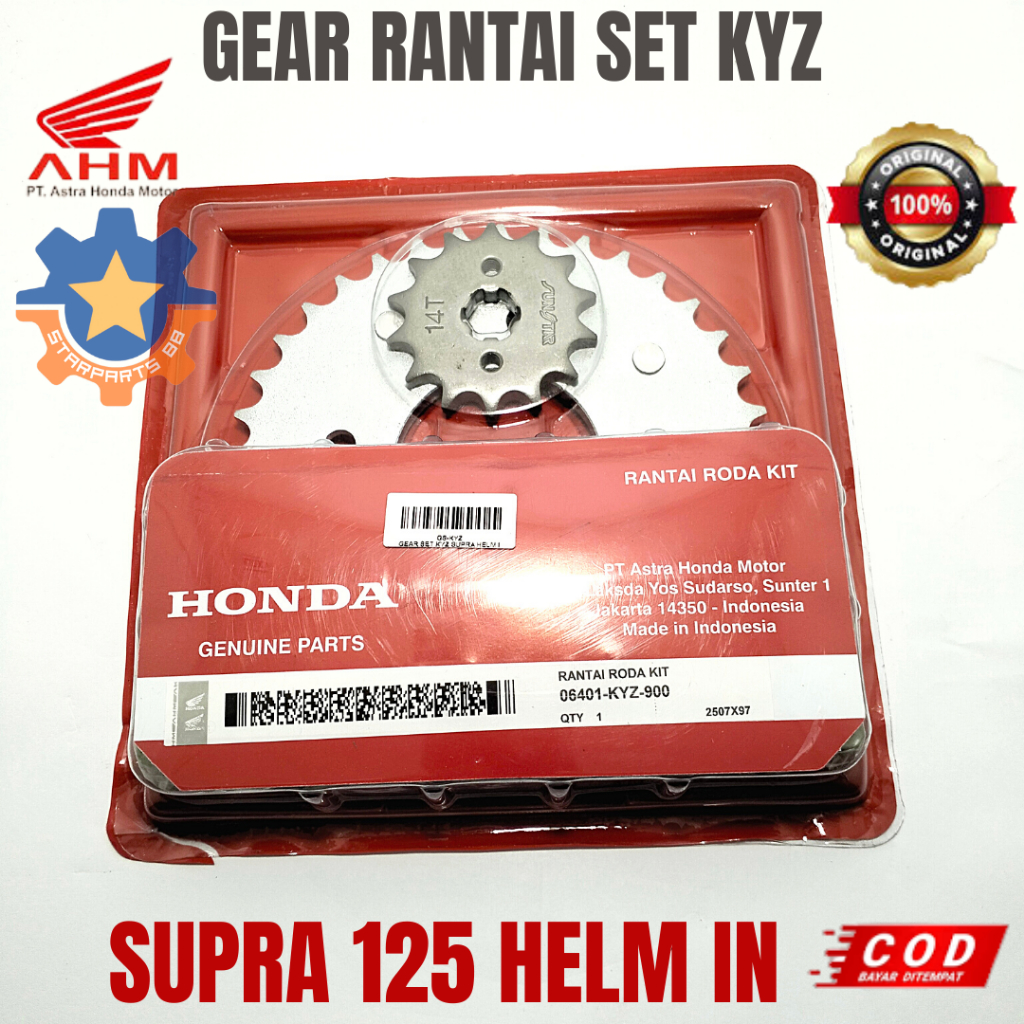Jual GEAR RANTAI SET HONDA KYZ MOTOR SUPRA 125 HELM IN KUALITAS ...