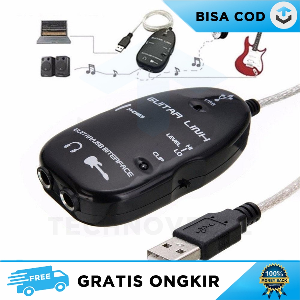 Jual GUITAR LINK USB ORIGINAL KABEL AUDIO FOR PC SOUND CARD RECORDING ...