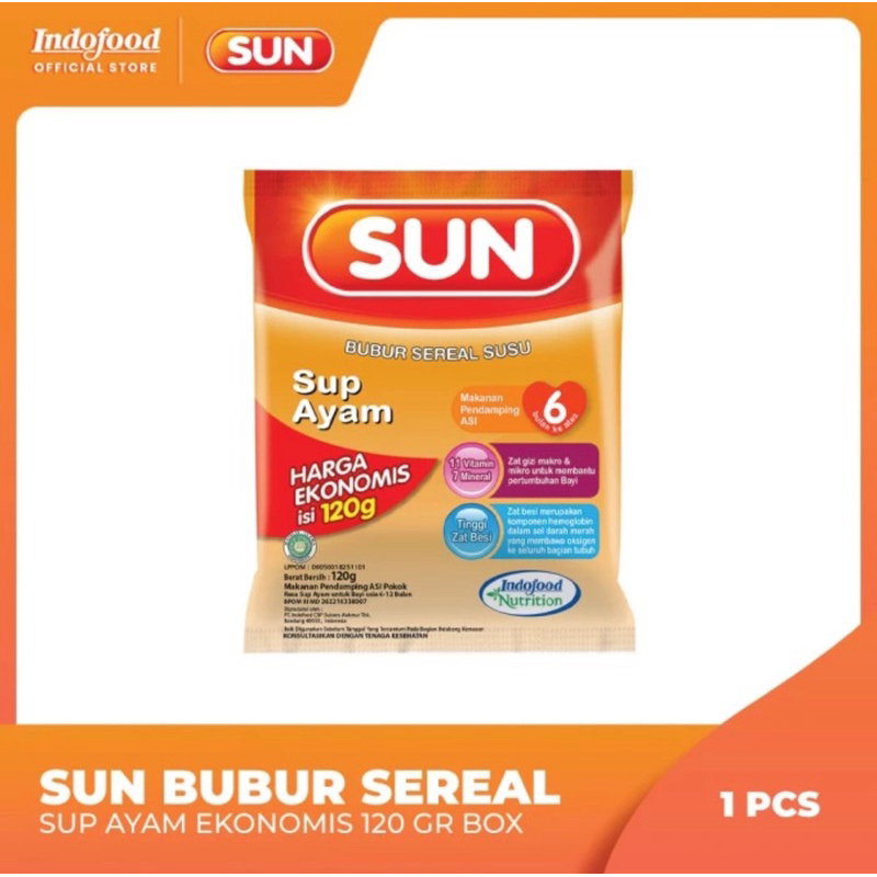 Jual SUN BUBUR SEREAL SUSU HARGA EKONOMIS 6bln+ 120g (1pcs) Terbaru | Shopee Indonesia