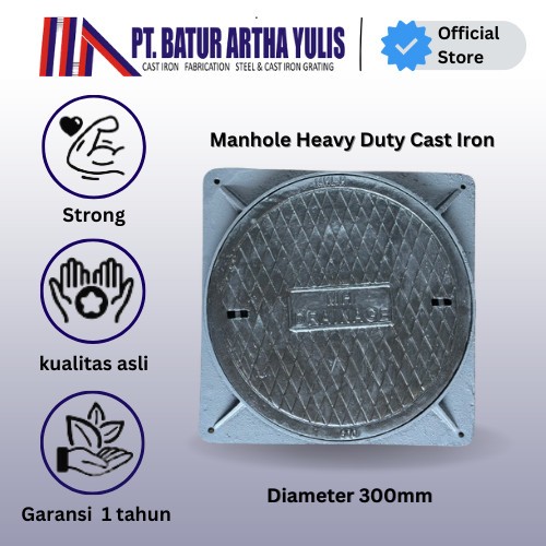 Jual Manhole heavy duty standart cast iron 300 mm | Shopee Indonesia