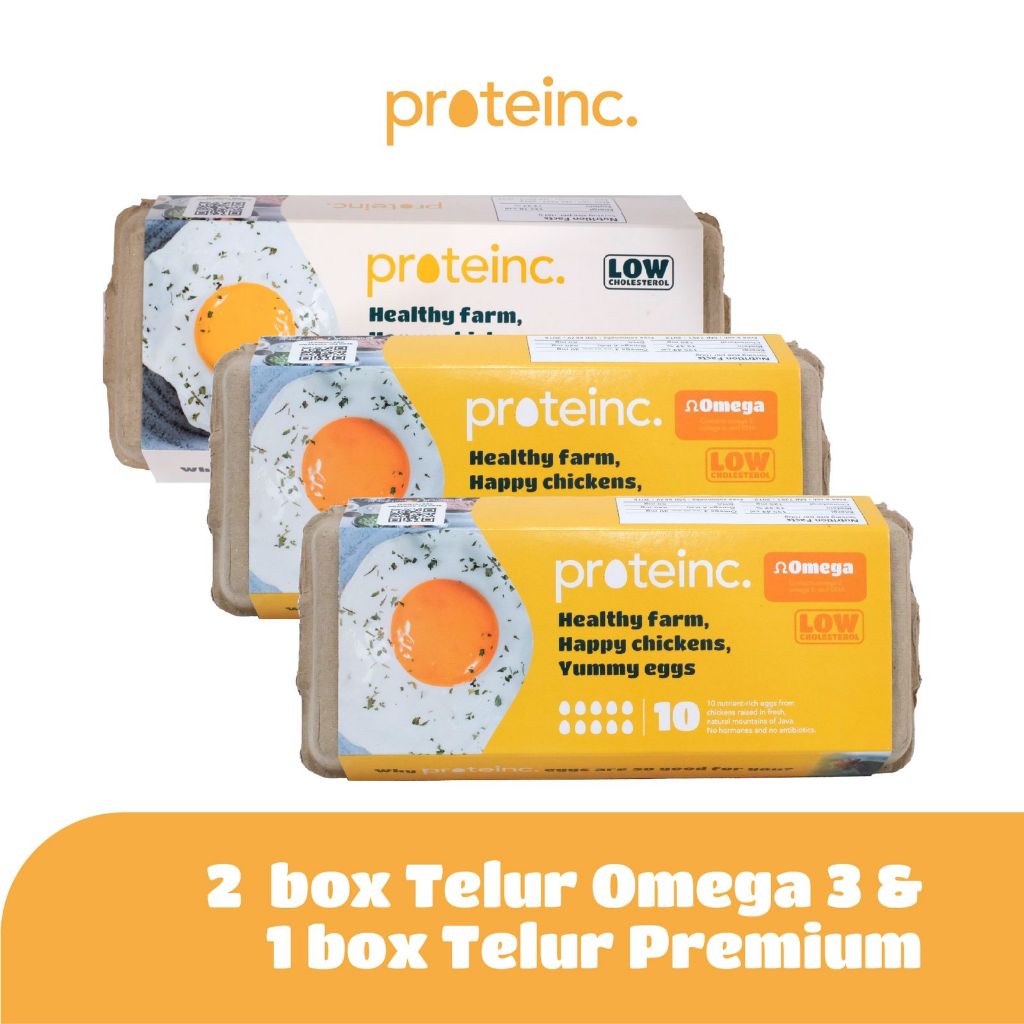 Jual Proteinc. Fresh Eggs Premium (1 Pack) & Omega 3 Telur Ayam Negeri ...